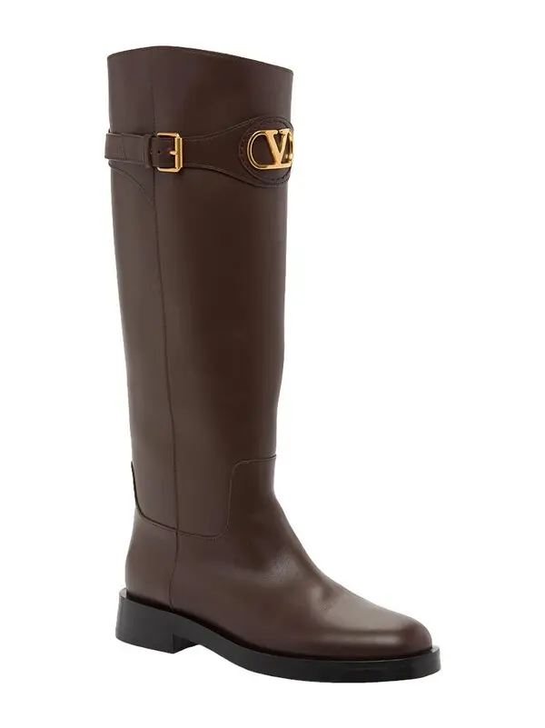 Valentino Garavani Vlogo Riding Boots - Fondant
