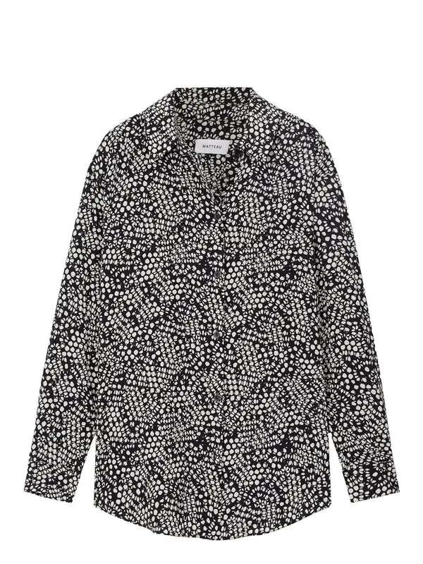 Matteau Silk Crepe De Chine Shirt - Black