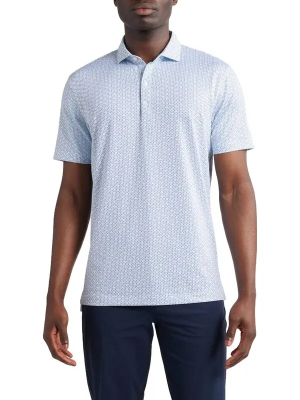 Johnnie-o Emillio Geo Print Prep-formance Golf Polo - Lake