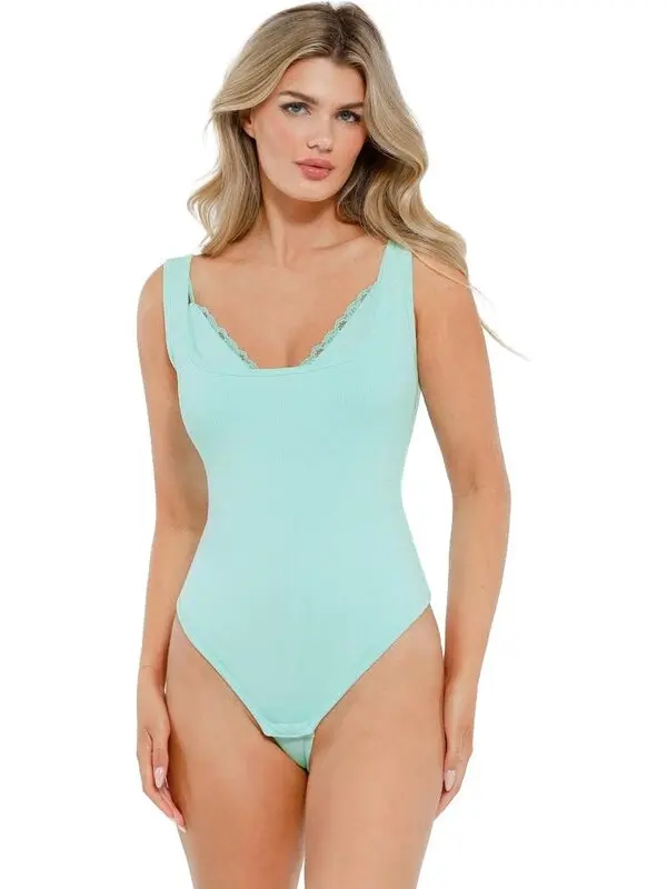 POPILUSH Shapewear Modal Cami Bodysuit - Electric Blue