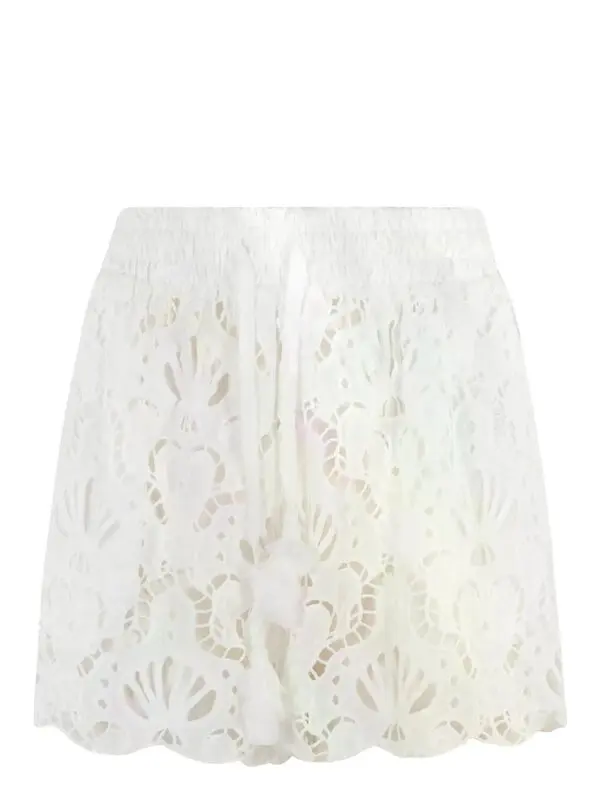 Farm Rio Laced Shorts - White