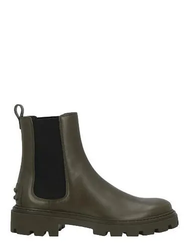 TOD'S Ankle Chelsea Boots With Lug Sole - Green