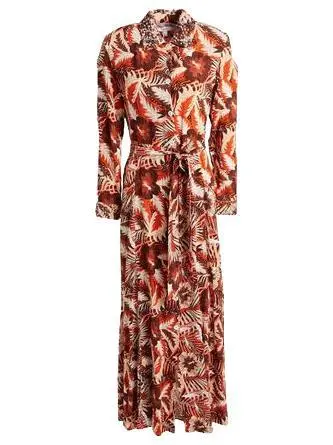 CONNOR & BLAKE Floral-print Maxi Shirt Dress - Red