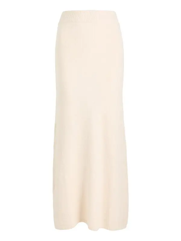 Almada Label Umi Knitted Bouclé Pencil Skirt - Off White