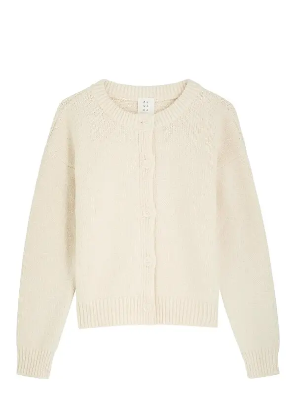 Almada Label Kai Knitted Bouclé Cardigan - Off White