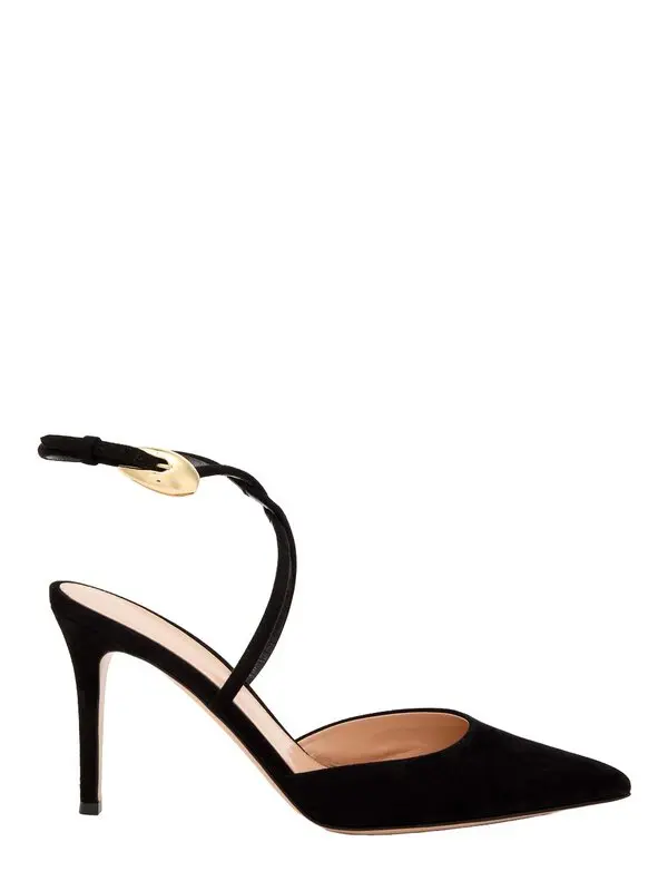 GIANVITO ROSSI 85 Suede Pumps - Black