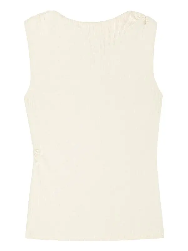 Almada Label Ami Off-the-shoulder Knitted Tank - Cream