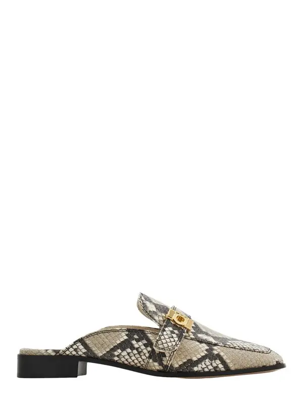 FERRAGAMO Hug Buckle Mule - Grey