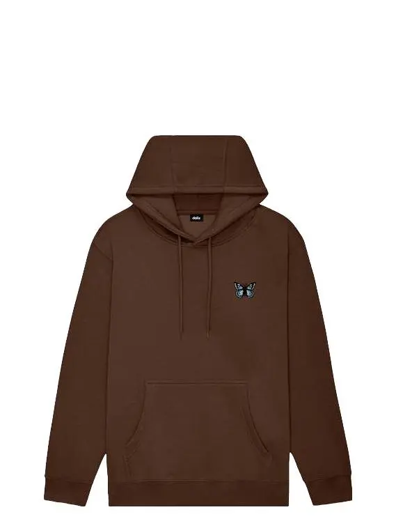 DALIX Butterfly Embroidered Hoodie - Chestnut