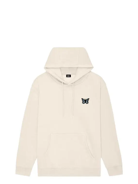 DALIX Butterfly Embroidered Hoodie - Sandshell