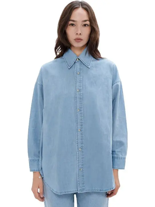1PEOPLE-US Louisiana Classic Denim Shirt - Sky Blue