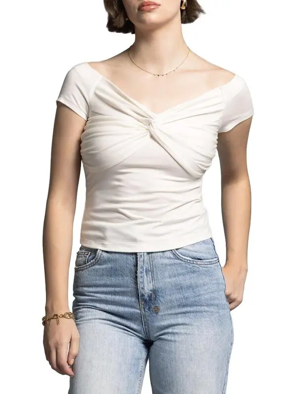 WEEKEND LOS ANGELES Adelina Twist Front Top - Blanc