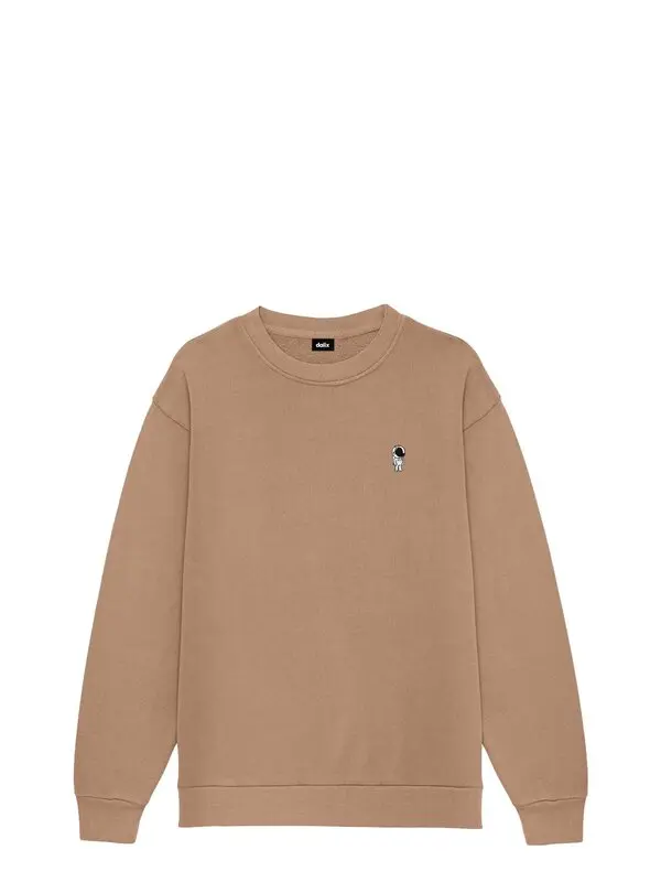 DALIX Relaxed Heavyweight Astronaut Sweatshirt - Camel