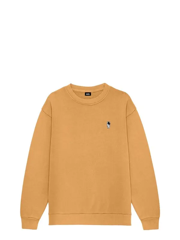 DALIX Astronaut Heavyweight Relaxed Fit Sweatshirt - Peanut