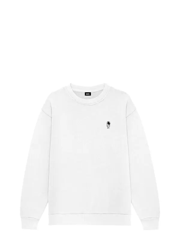 DALIX Astronaut Heavyweight Relaxed Fit Sweatshirt - White