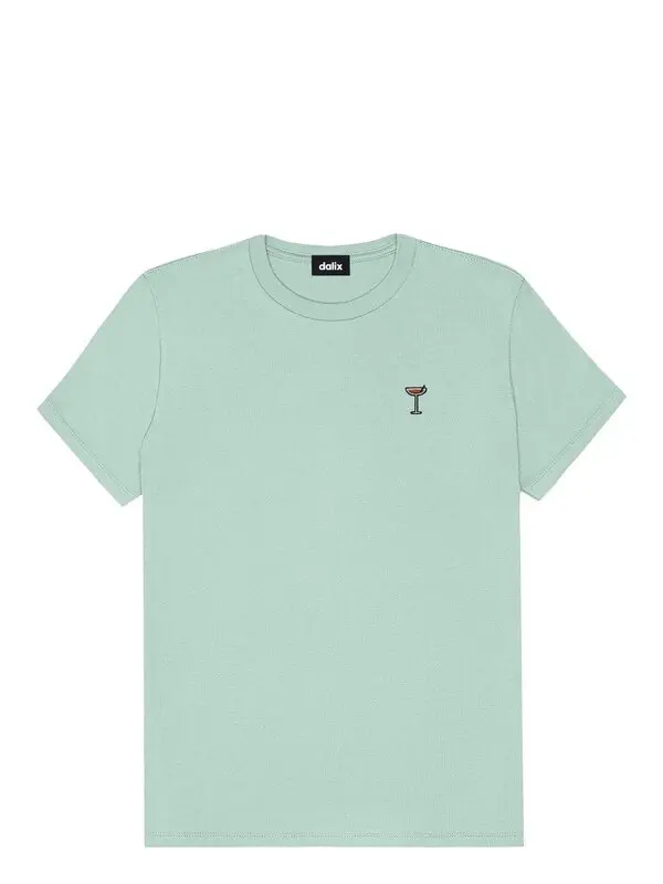 DALIX Coffee Martini Jersey Tee - Dusty Blue