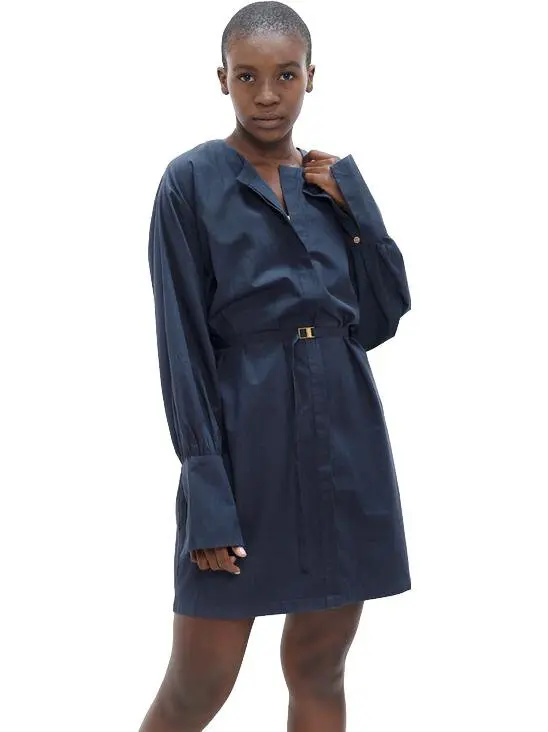 1PEOPLE-US Cap Ferret Midi Dress - Navy Blue