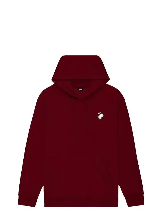 DALIX Heartly Ghost Midweight Hoodie - Burgundy