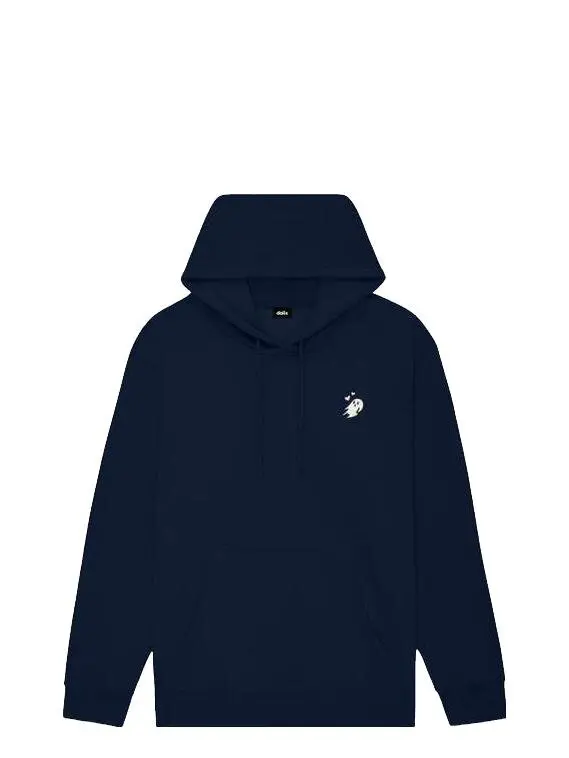DALIX Heartly Ghost Midweight Hoodie - Navy Blue