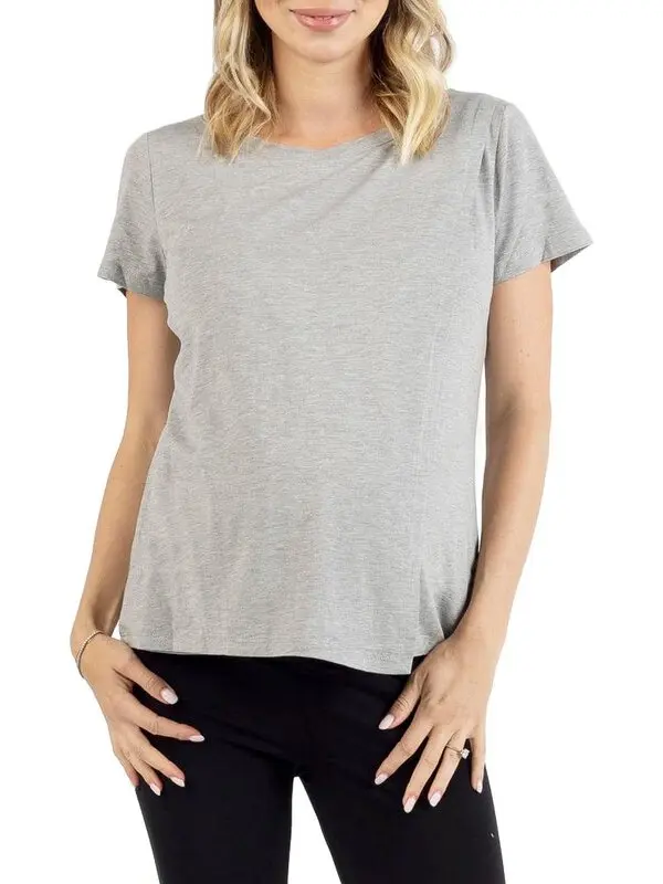 ANGEL MATERNITY Monique Nursing Top - Grey