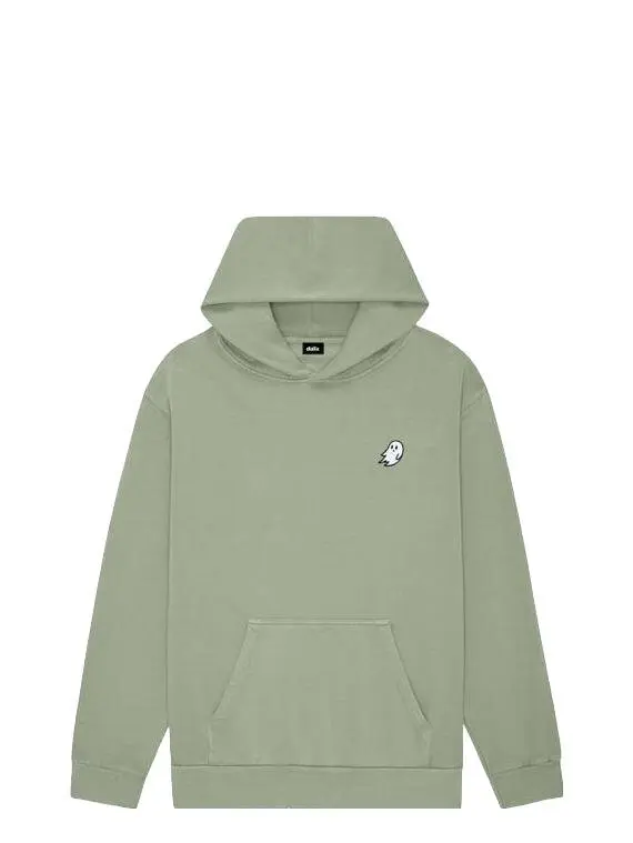 DALIX Relaxed Fit Midweight Fleece Hooded Sweatshirt - Oil Green