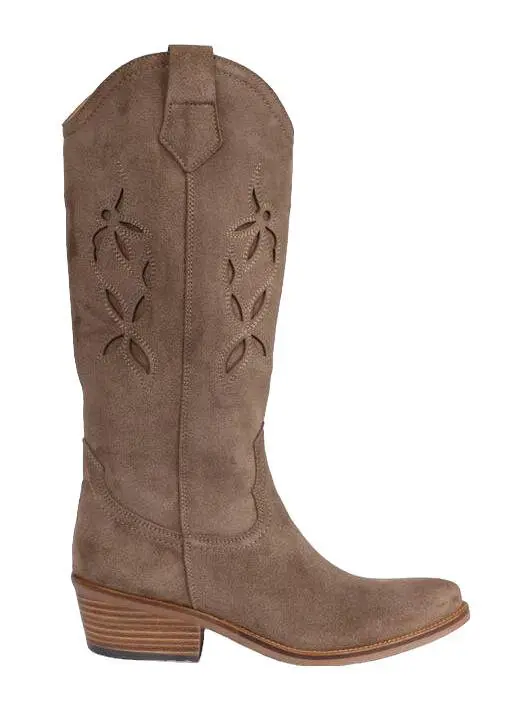 Penelope Chilvers Jasmine Embroidered Western Boot - Sesame