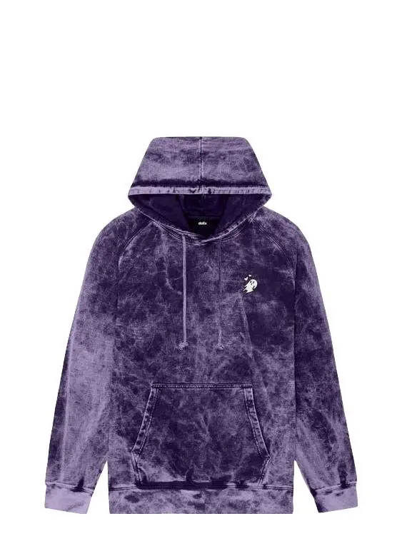 DALIX Heartly Ghost Mineral Washed Hoodie - Purple
