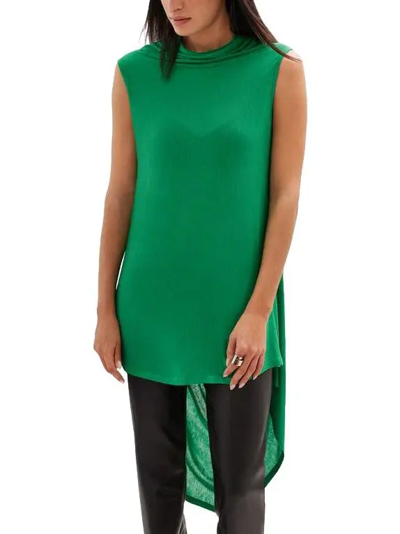 MARCELLA Ines Drape Sleeveless High-low Tunic Top - Spring Green