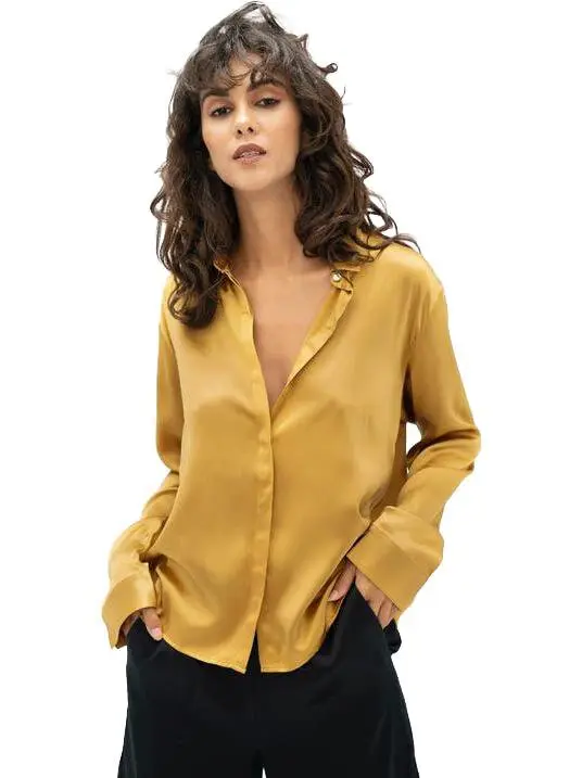 1PEOPLE-US Kobe Silk Blouse - Mimosa