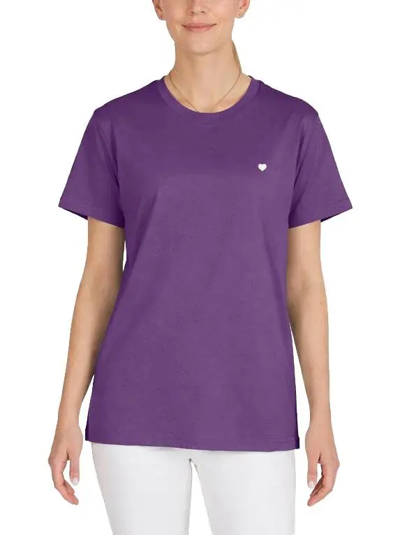 DALIX Heart Jersey Relaxed Tee - Purple