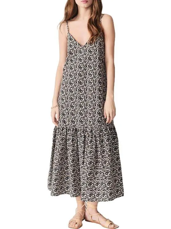 Deluc Bugio Maxi Sundress - Black Flowers