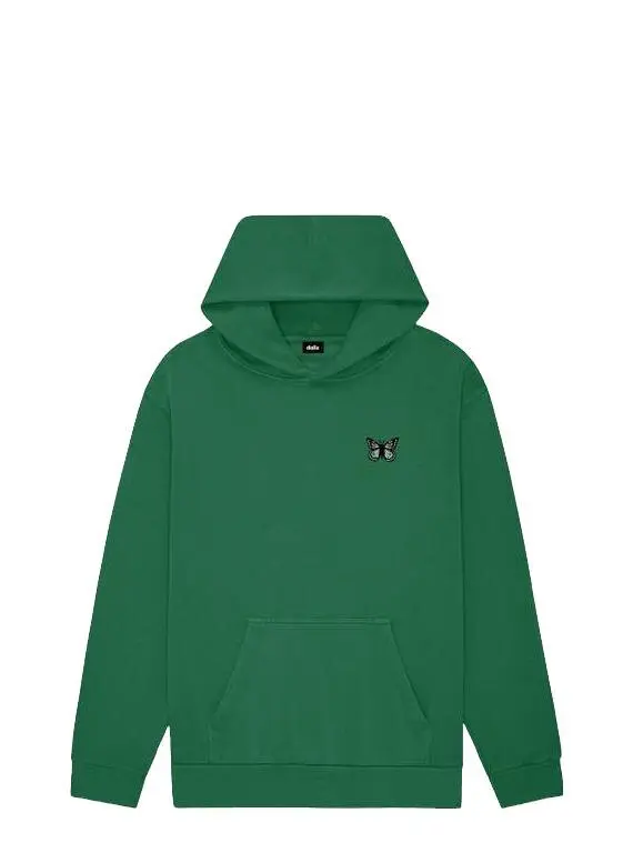 DALIX Butterfly Midweight Fleece Relaxed Hooded Sweatshirt - Green