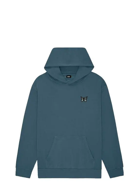 DALIX Butterfly Midweight Fleece Relaxed Hooded Sweatshirt - Midnight Blue