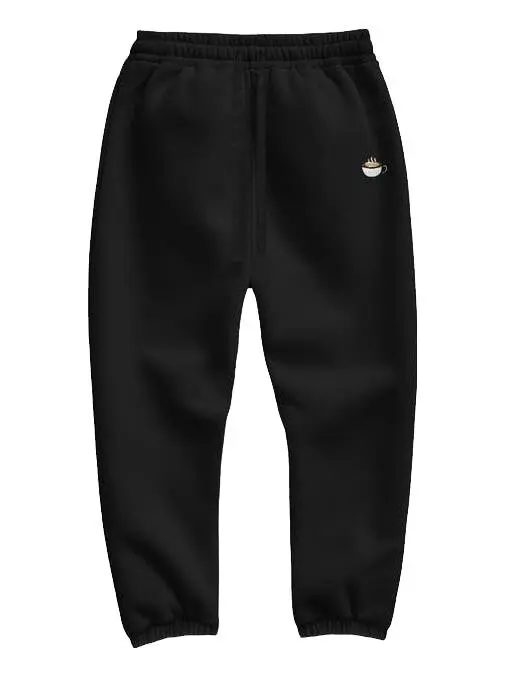 DALIX Midweight Fleece Relaxed Sweatpant - Black