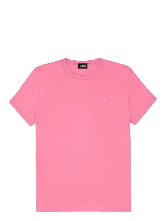 DALIX Lil Smile Jersey Relaxed Tee - Charity Pink