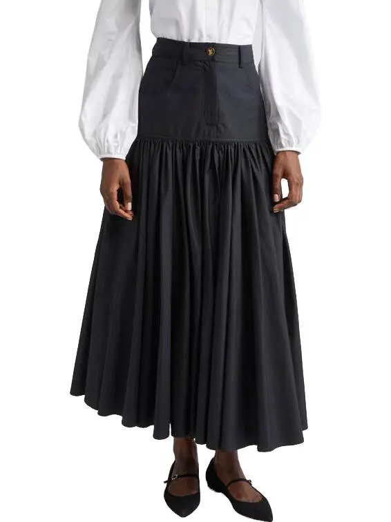 Giambattista Valli Pleated Midi Skirt - Black