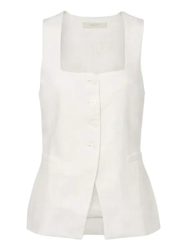 Faithfull The Brand Linen Top - White