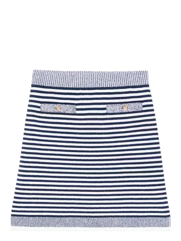 Sonia Rykiel Paris Striped Mini Skirt - Blue