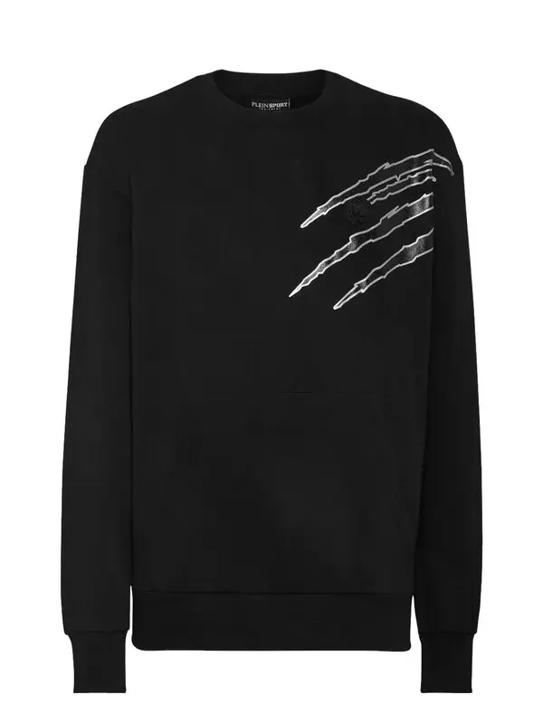 PLEIN SPORT Lamina Scratch Sweatshirt - Black