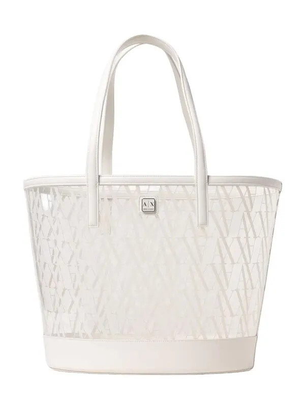 Armani Exchange Printed Shoulder Bag - White