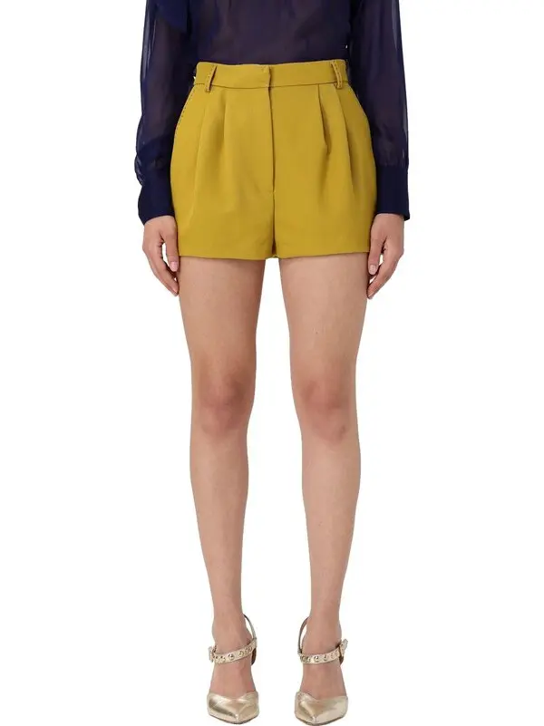 Elisabetta Franchi Pleated Shorts - Yellow