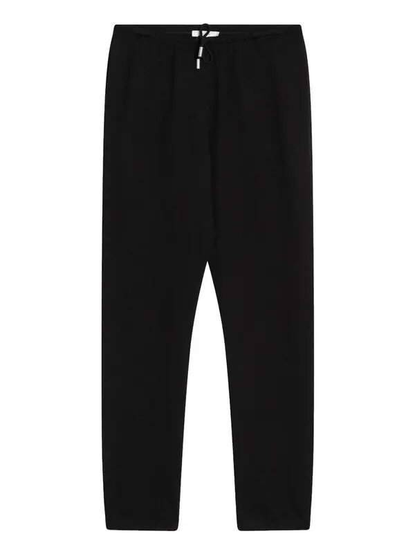 THE ROW Teo Cotton And Cashmere Trousers - Black
