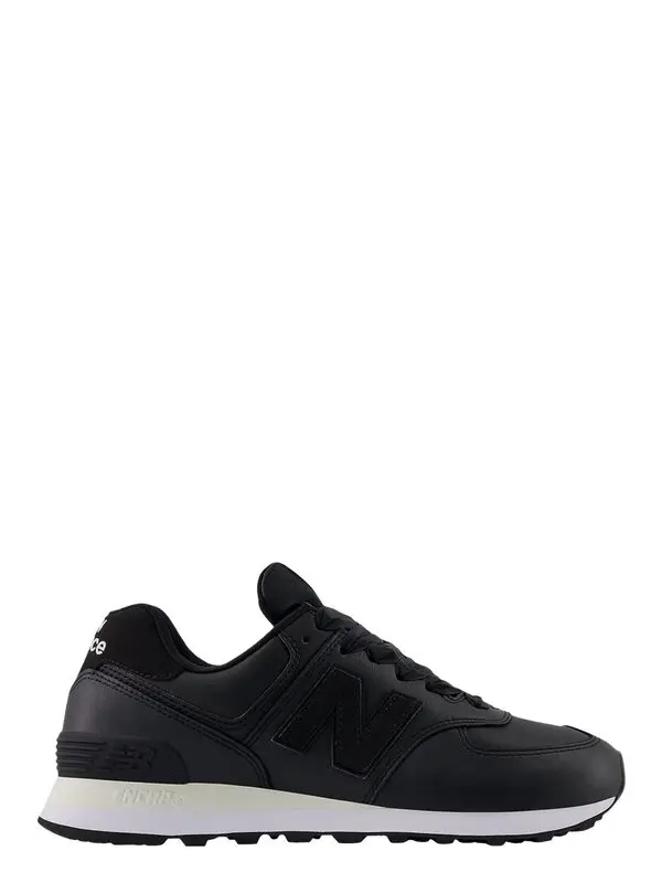 NEW BALANCE 574 Leather Sneakers - Black