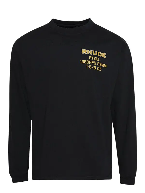 Rhude Steel Long-sleeve Tee 'vintage - Black