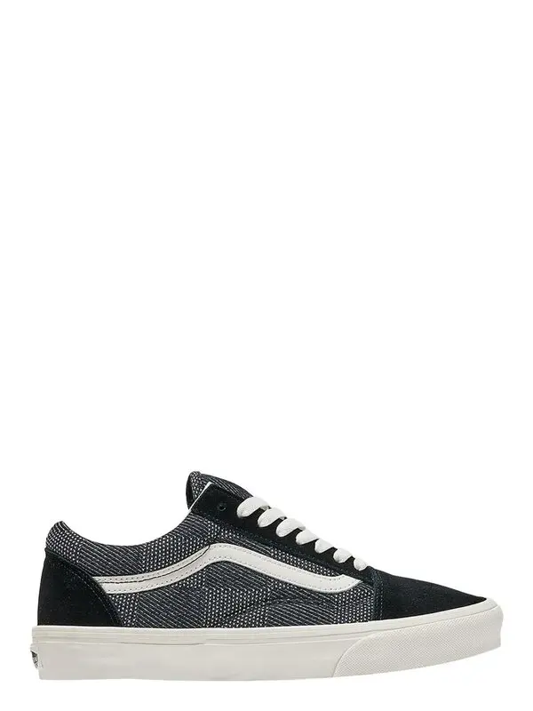 VANS Old Skool Checkerboard Denim Sneakers - Black