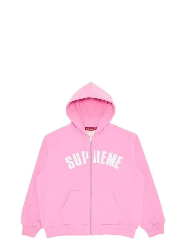 Supreme Arc Thermal Zip Up Hooded Sweatshirt - Pink