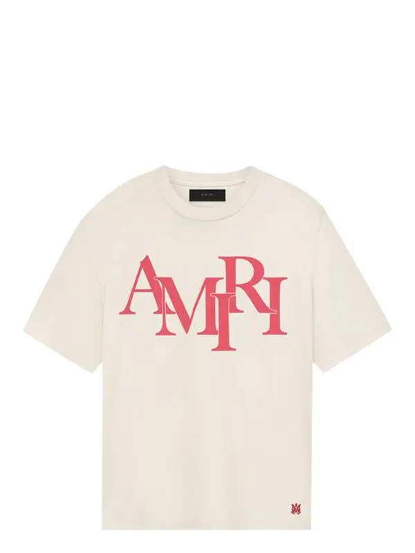 Amiri Staggered Tee - Cream