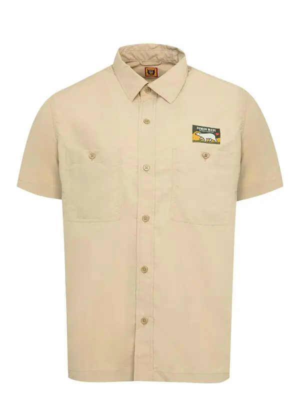 HUMAN MADE Nylon Short-sleeve Shirt 'beige - Tan
