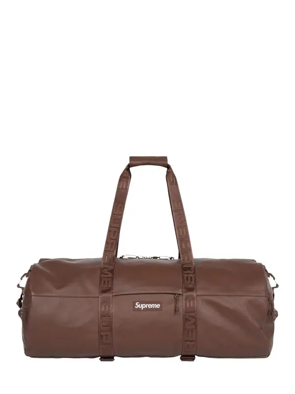 Supreme Leather Large Duffle Bag - Brown