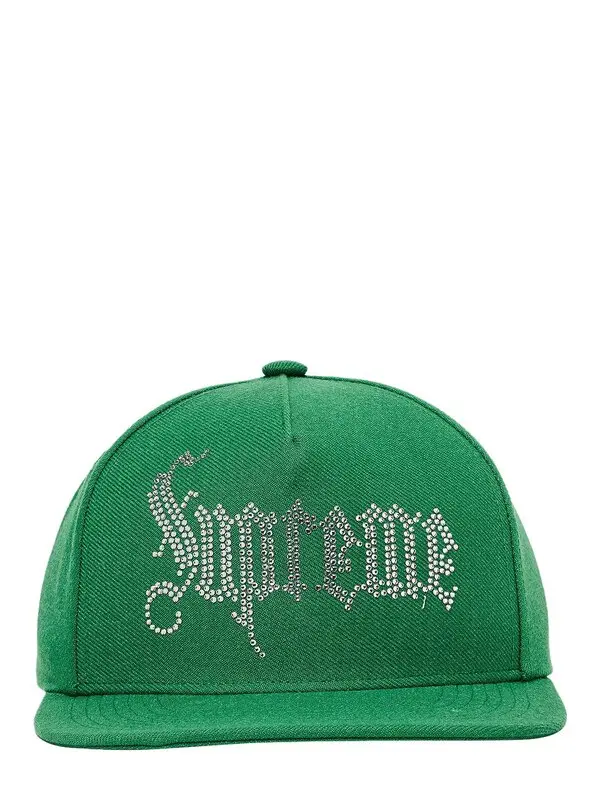 Supreme Rhinestone 5-panel Hat - Green
